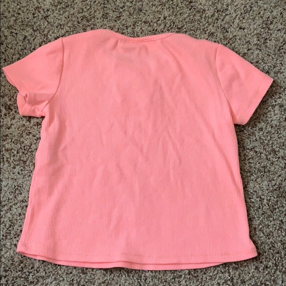 Zara | Shirts & Tops | Zara Neon Pink Rubbed Knit Shirt | Poshmark